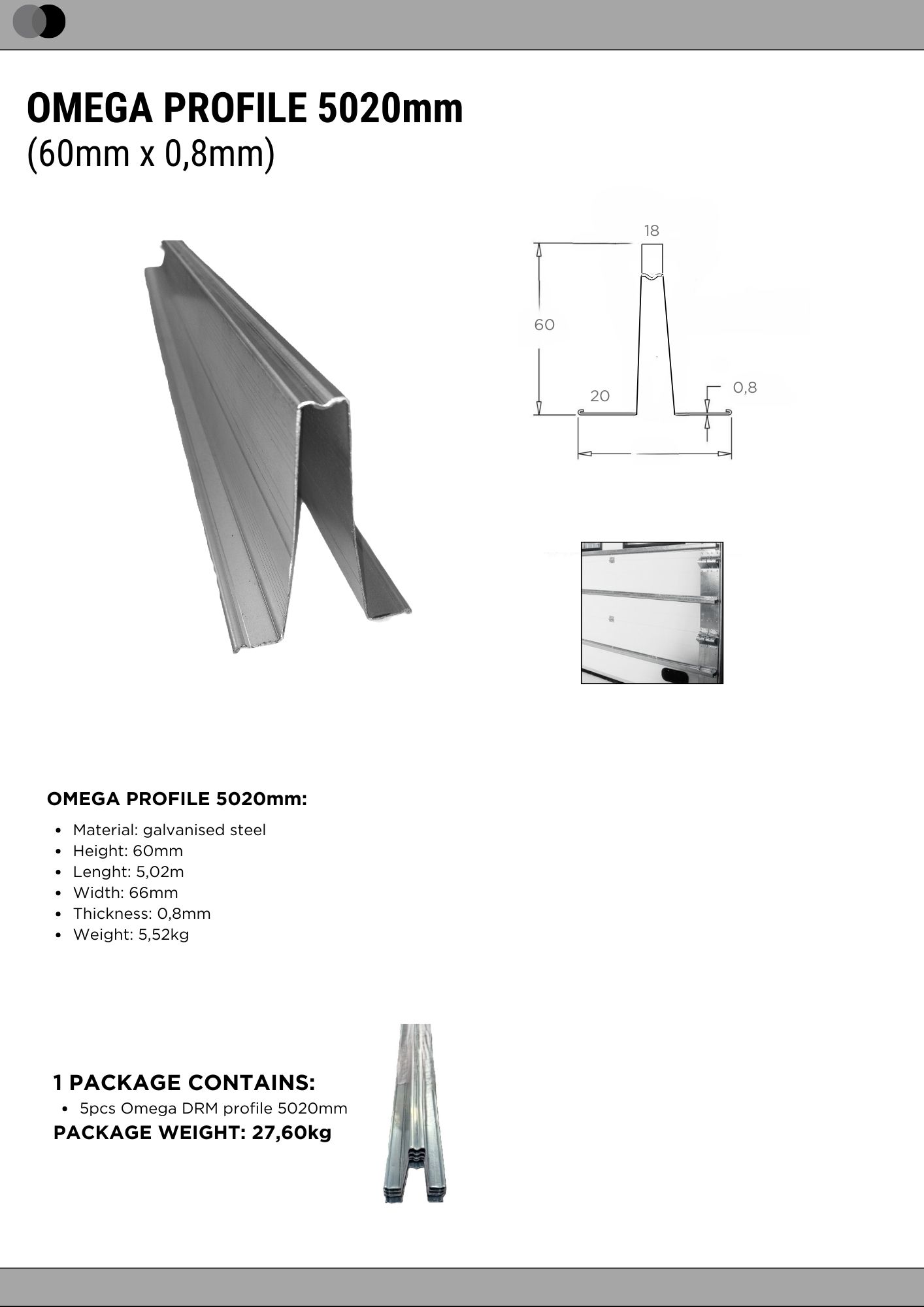 OMEGA PROFILE 5020mm - Spartak